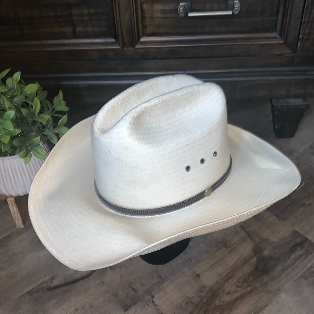 Vintage Stetson Stallion White Cowboy Hat - Gem